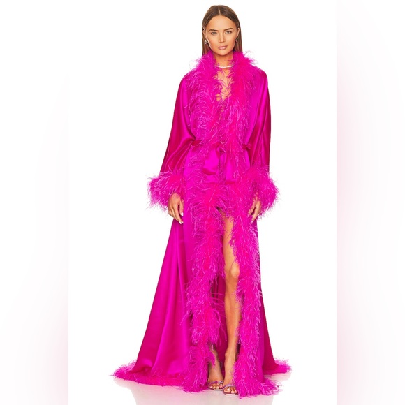 Retrofete | Intimates & Sleepwear | Retrofete Juno Robe In Neon Pink ...